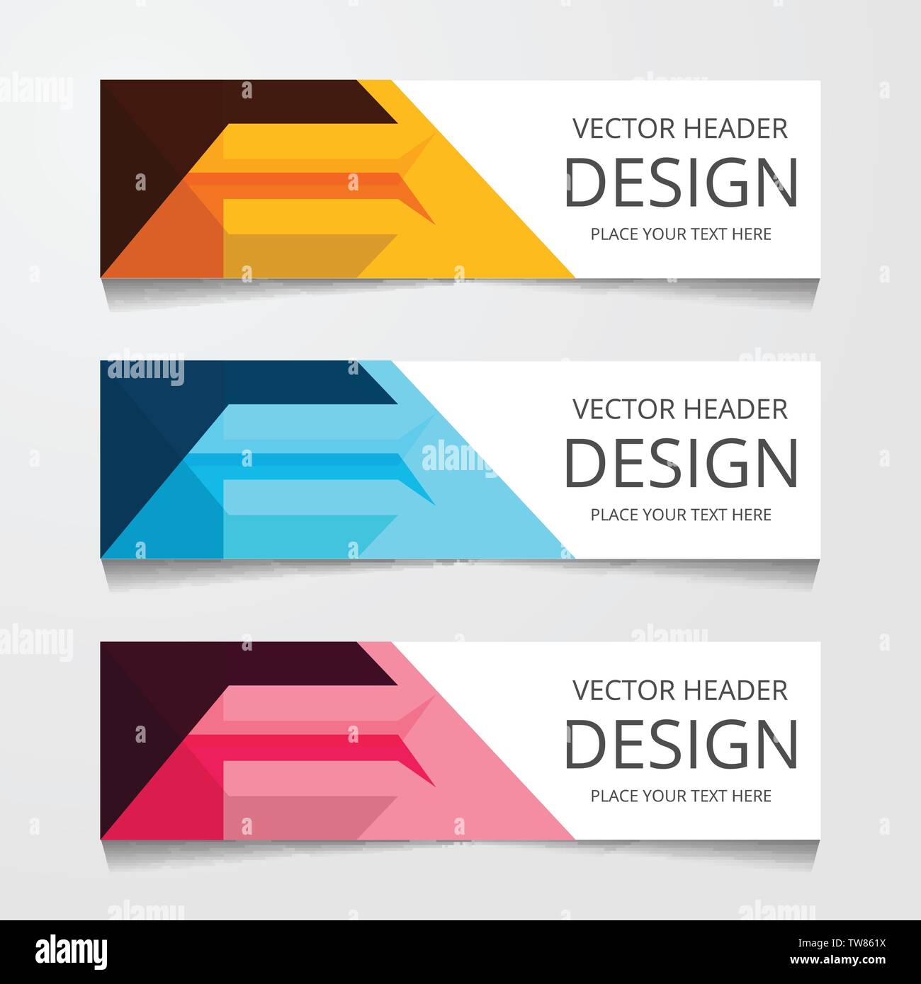 Set Of Modern Global Business Design Banner Template Stock Vector Image ...