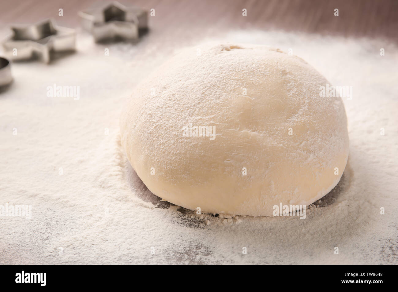 Raw puff pastry on table Stock Photo - Alamy