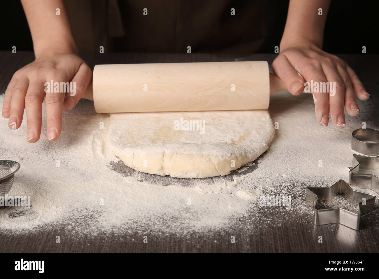 Rolling out puff pastry hi-res stock photography and images - Alamy