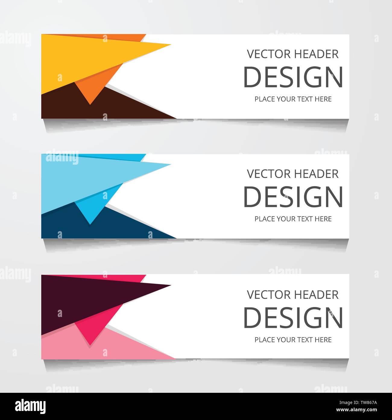 Vector abstract web banner design template. Collection of web banner ...