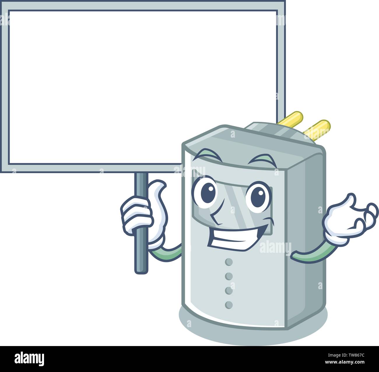 Bring board motion sensor attached to cartoon wall Stock Vector Image ...