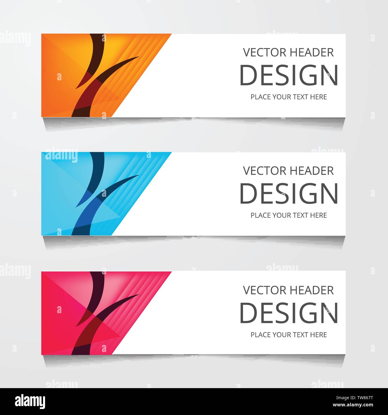 Vector abstract web banner design template. Collection of web banner template. Abstract ...