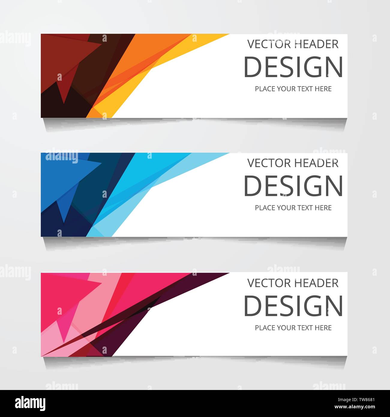 Vector abstract web banner design template. Collection of web banner template. Abstract ...