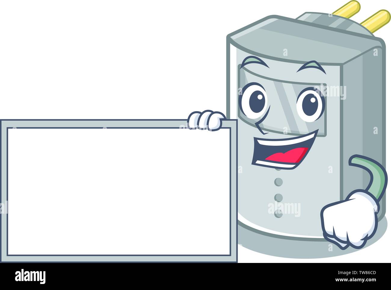 With board motion sensor attached to cartoon wall Stock Vector Image ...