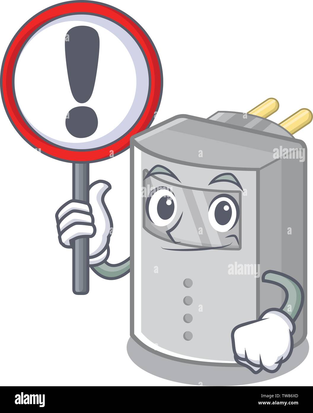 With sign motion sensor attached to cartoon wall Stock Vector Image ...