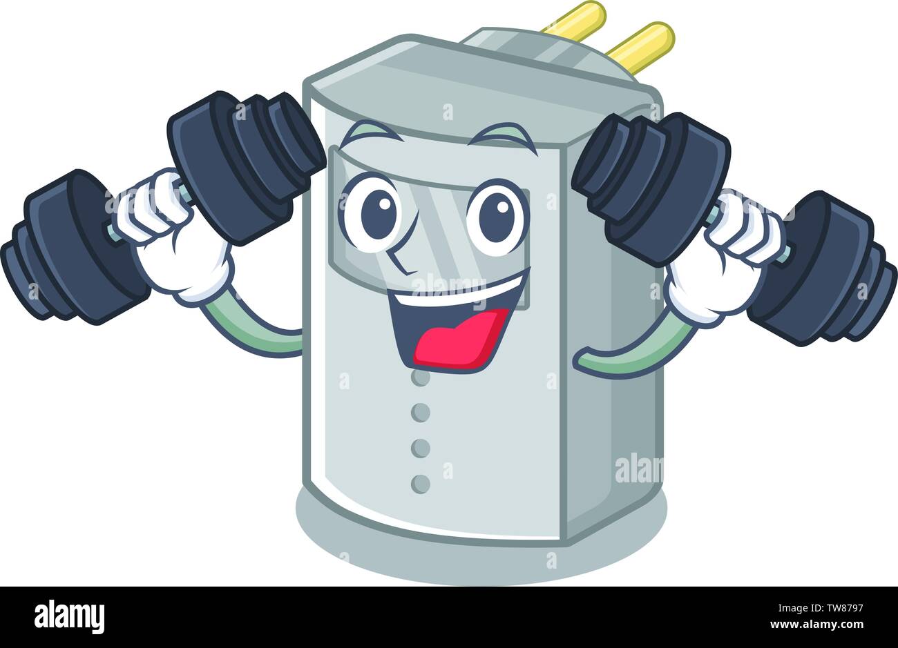 Fitness motion sensor attached to cartoon wall Stock Vector Image & Art ...