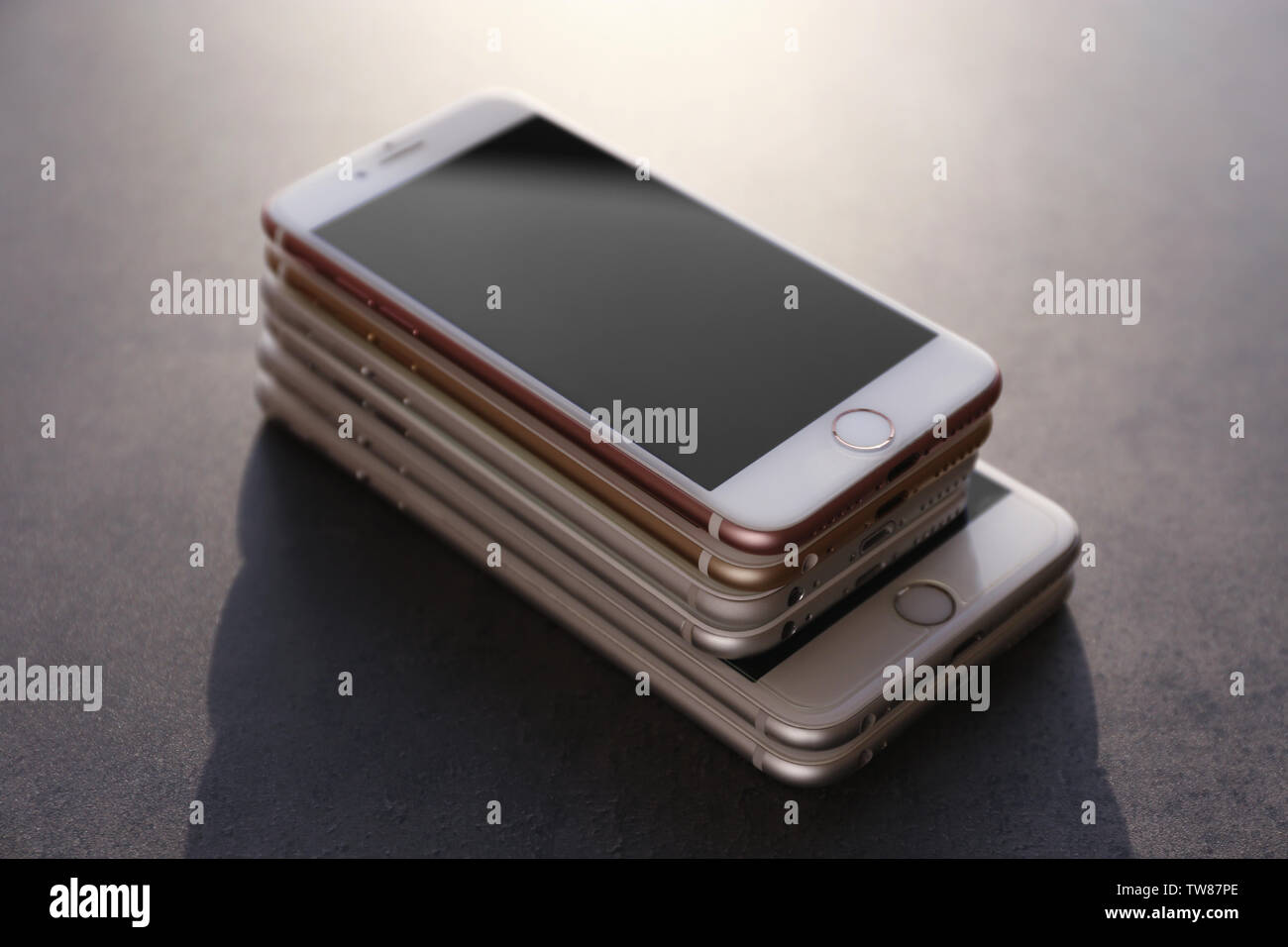 Stack of smartphones hi-res stock photography and images - Alamy