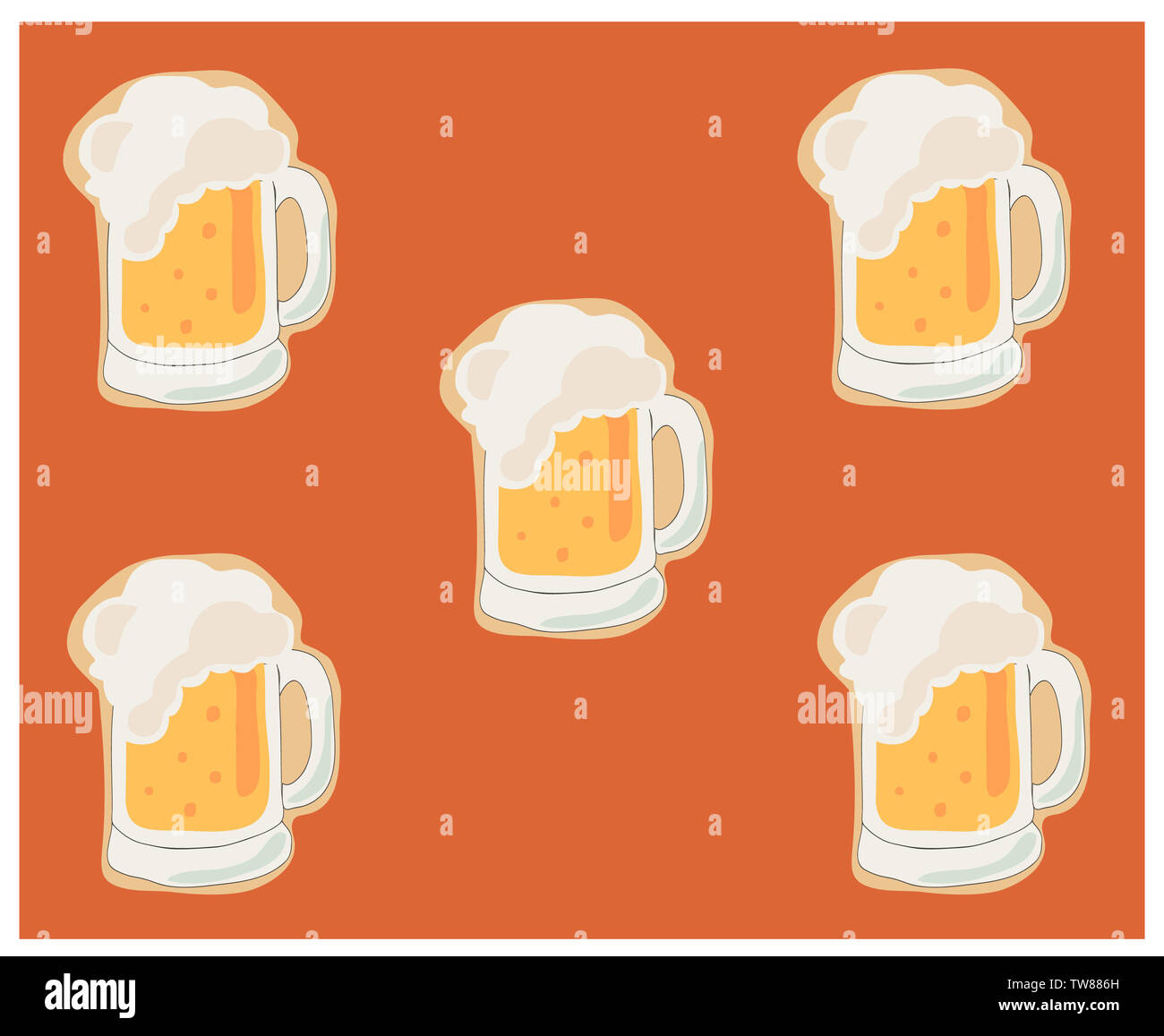 beer cartoon background Stock Photo - Alamy