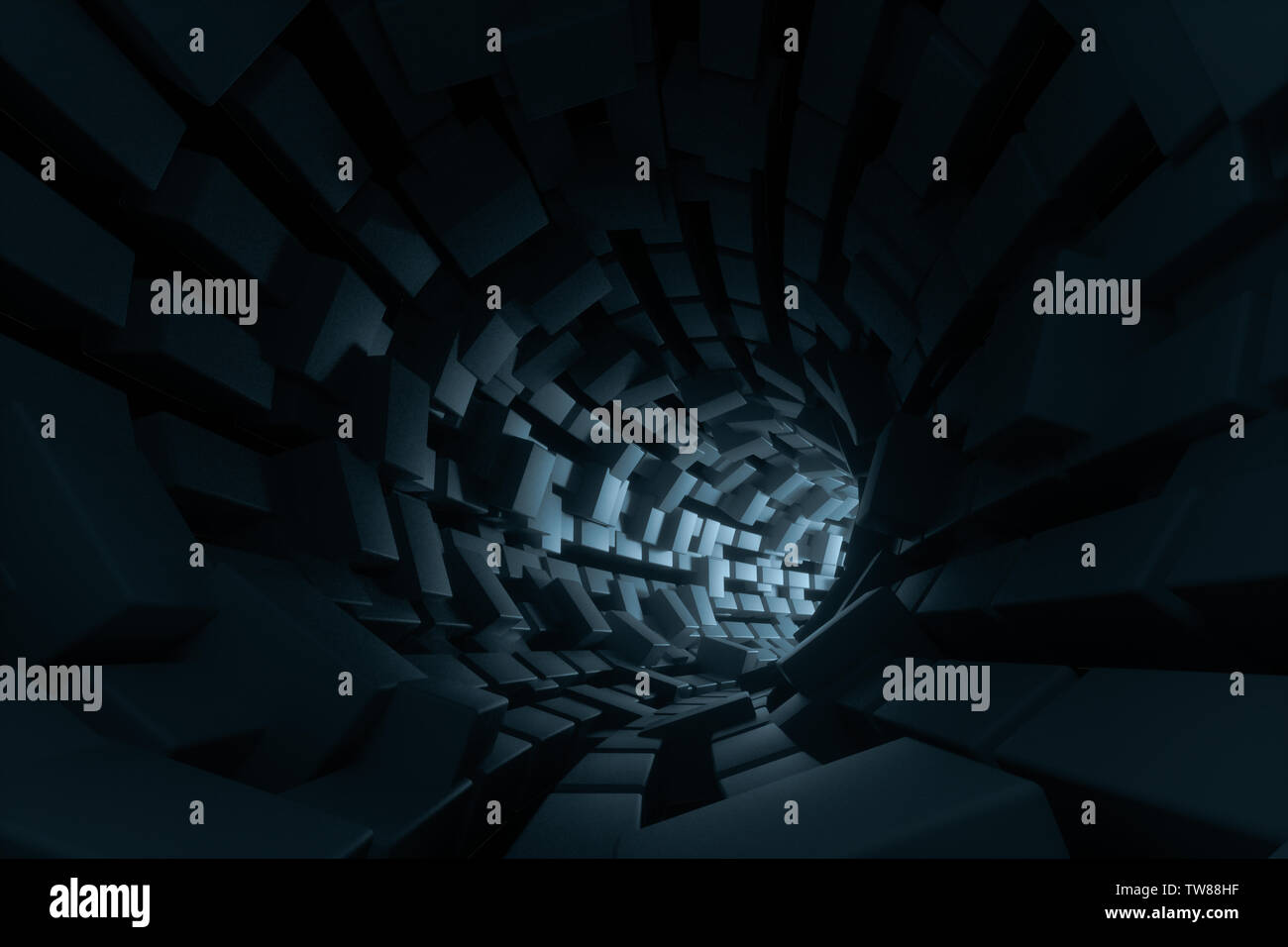 Three-dimensional rendering, luminous curve channel Stock Photo - Alamy