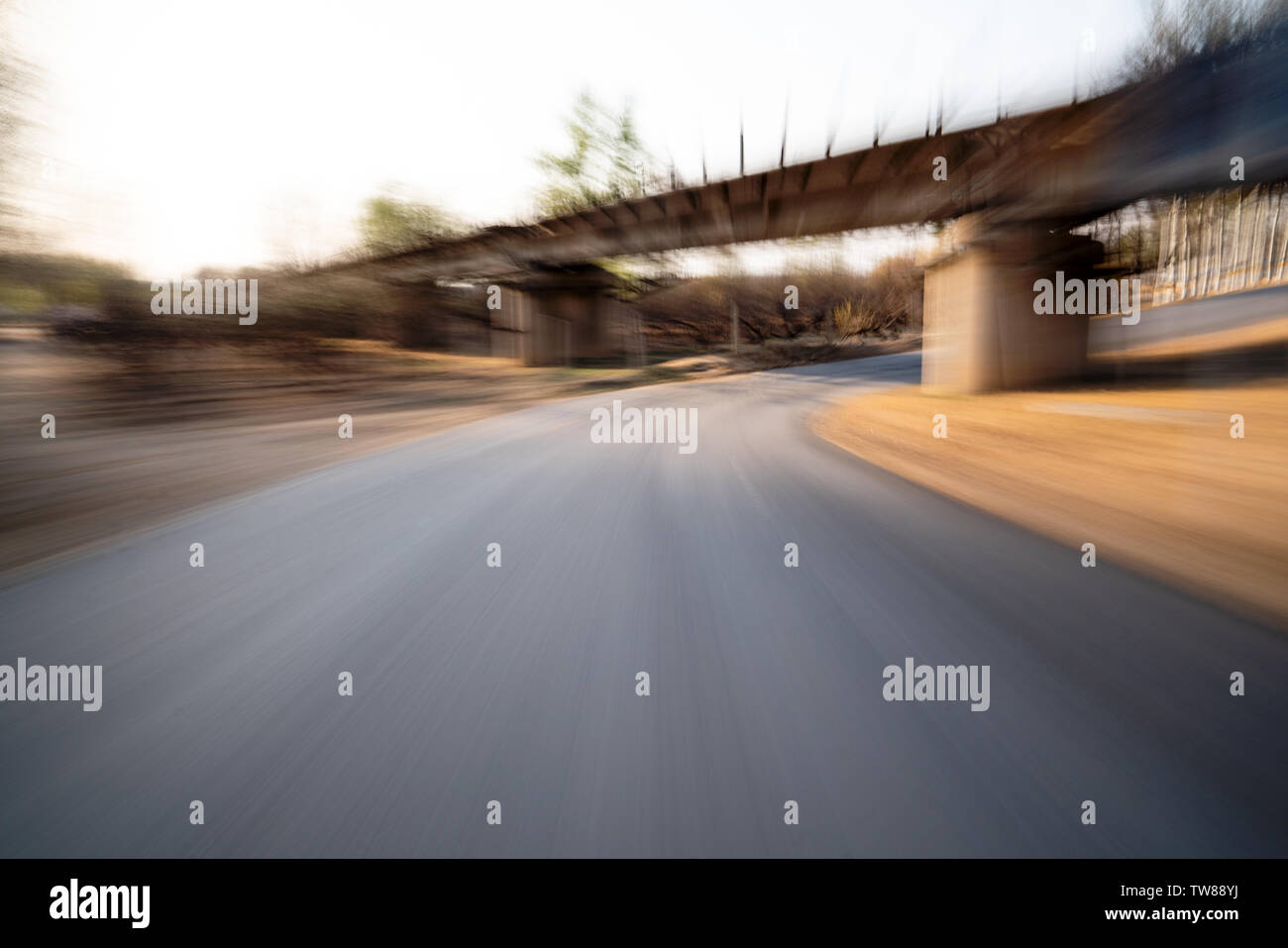 Dynamic blurred highway background material Stock Photo - Alamy