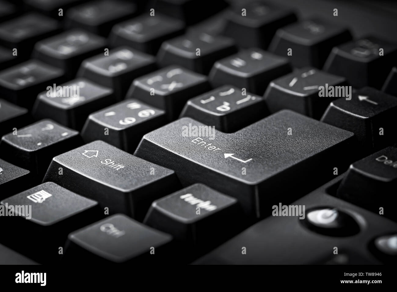 New black computer keyboard, closeup Stock Photo - Alamy