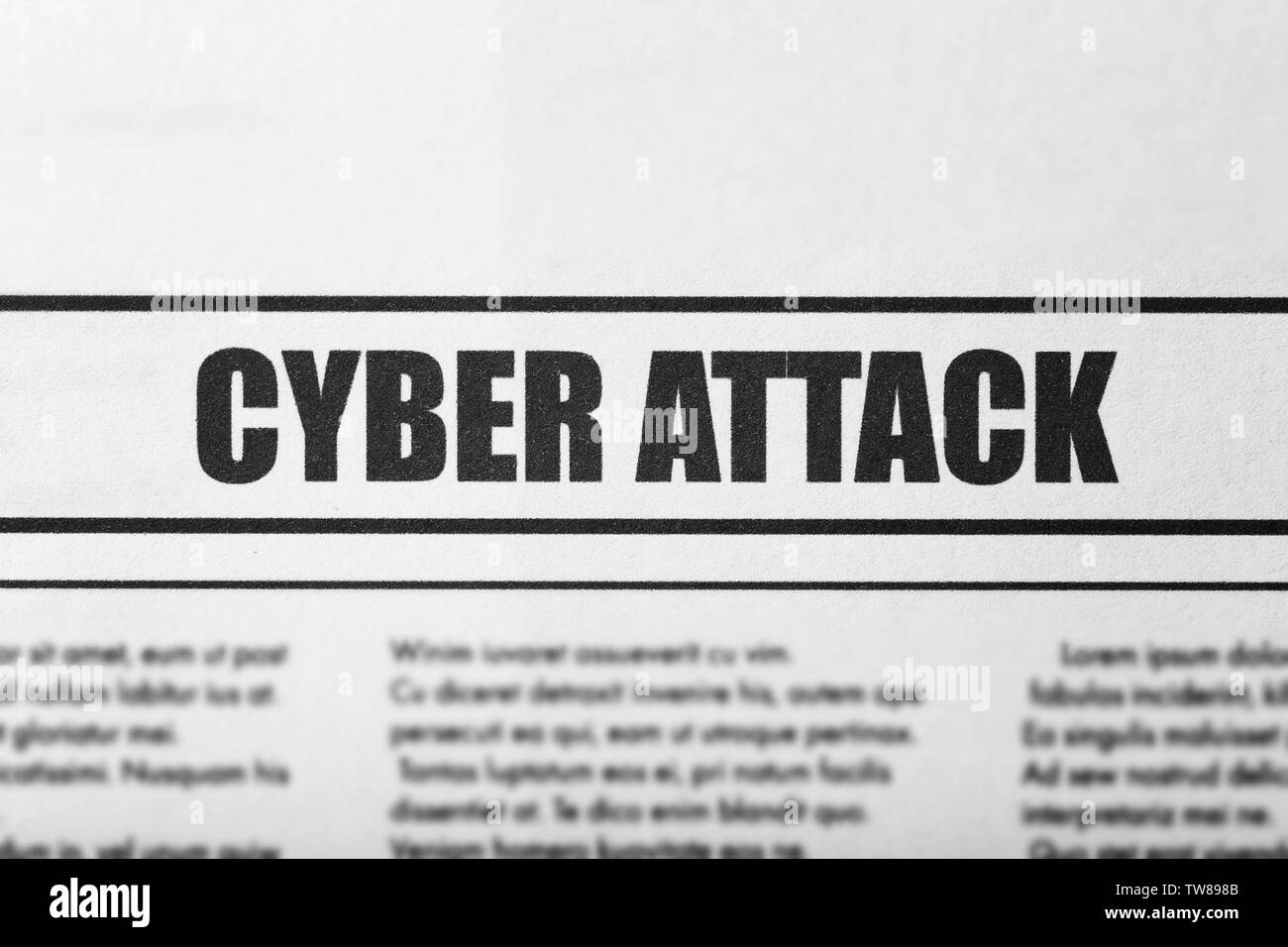 Text cyber attack words hi-res stock photography and images - Alamy