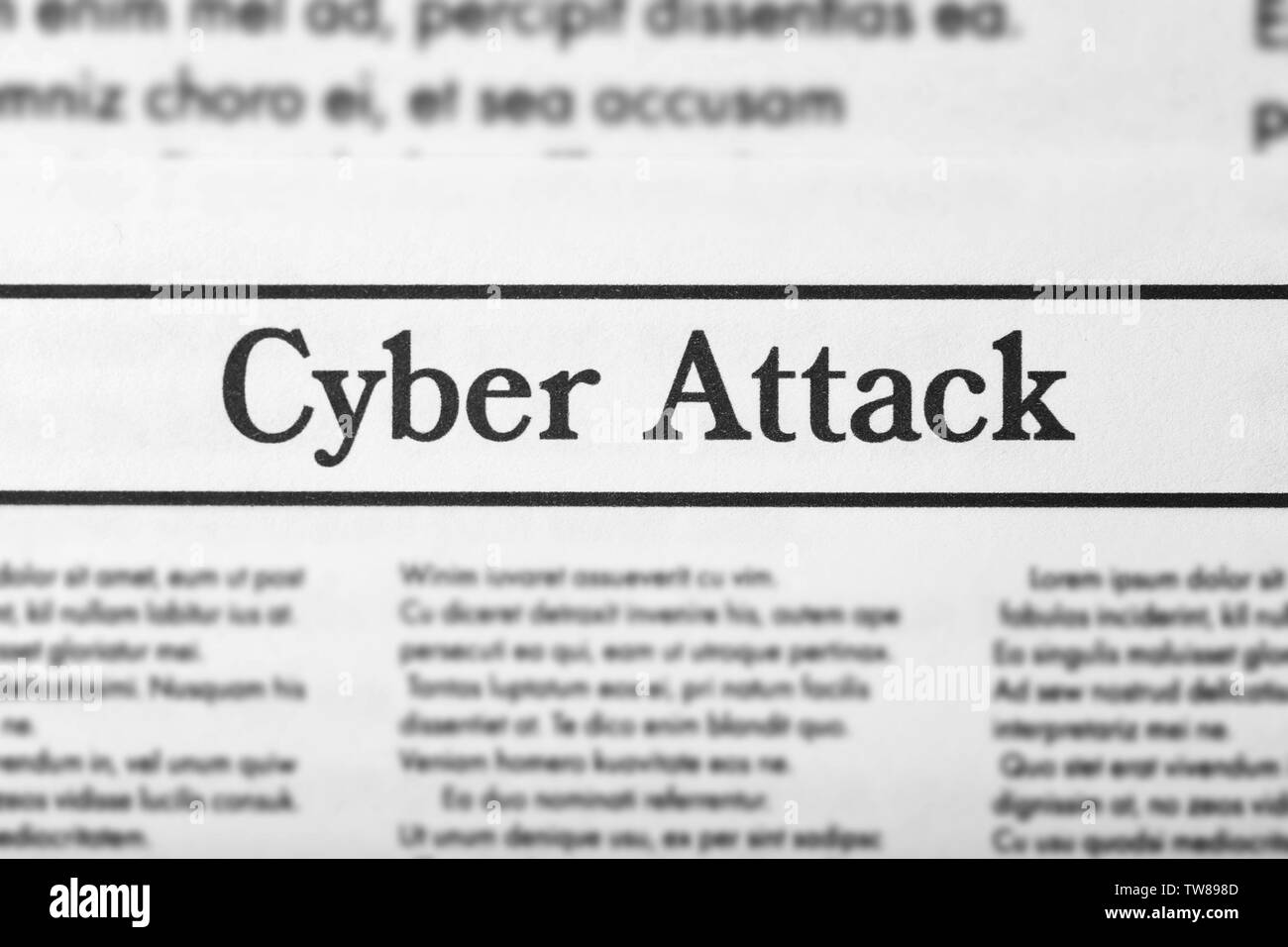 Text cyber attack words hi-res stock photography and images - Alamy