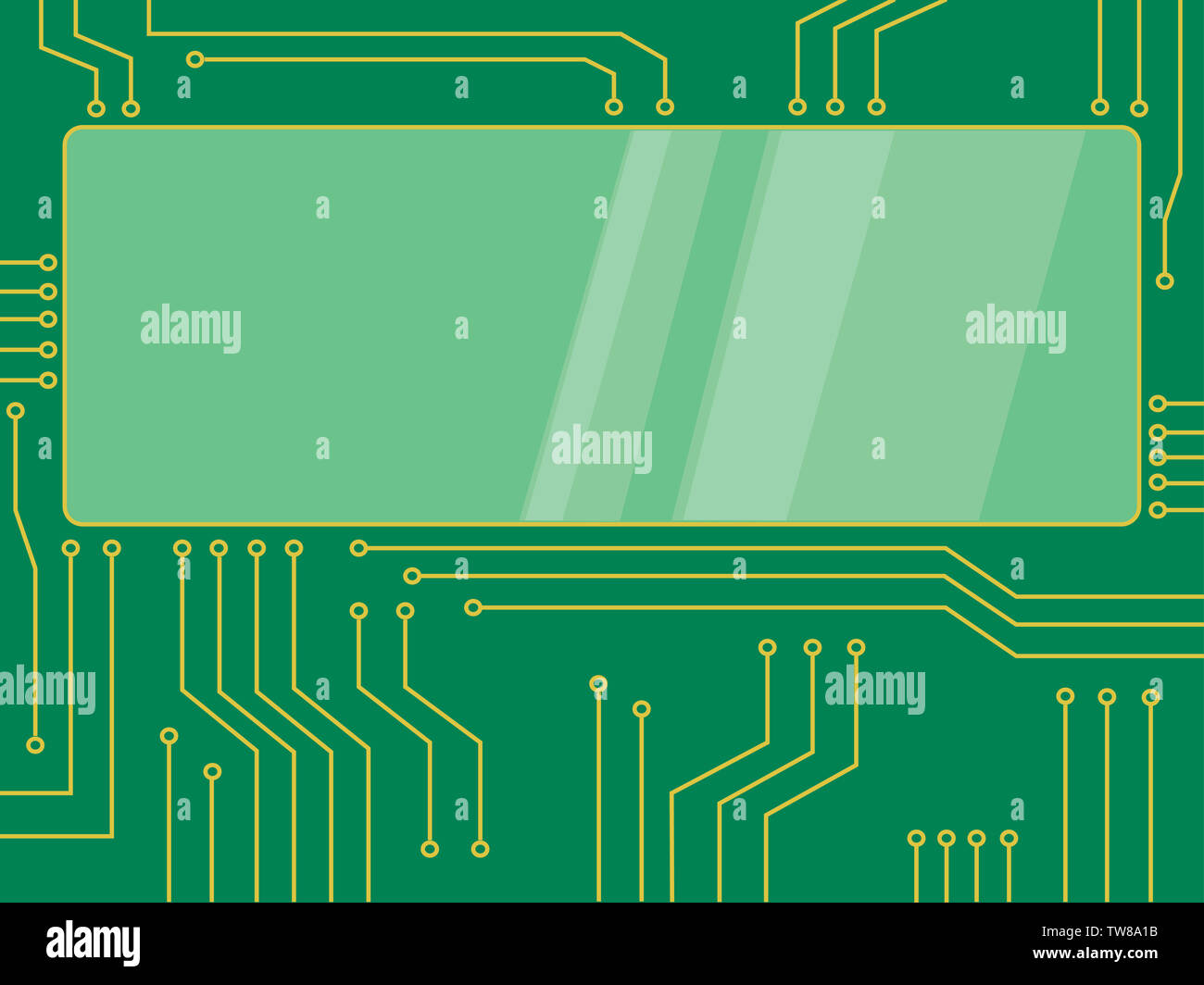 microchip cartoon banner Stock Photo - Alamy