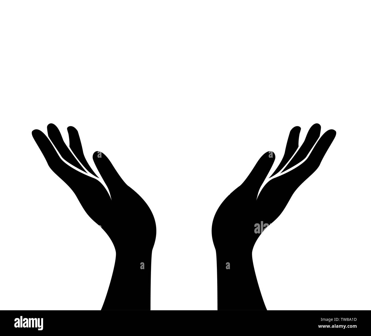 Open Hand Silhouette Png