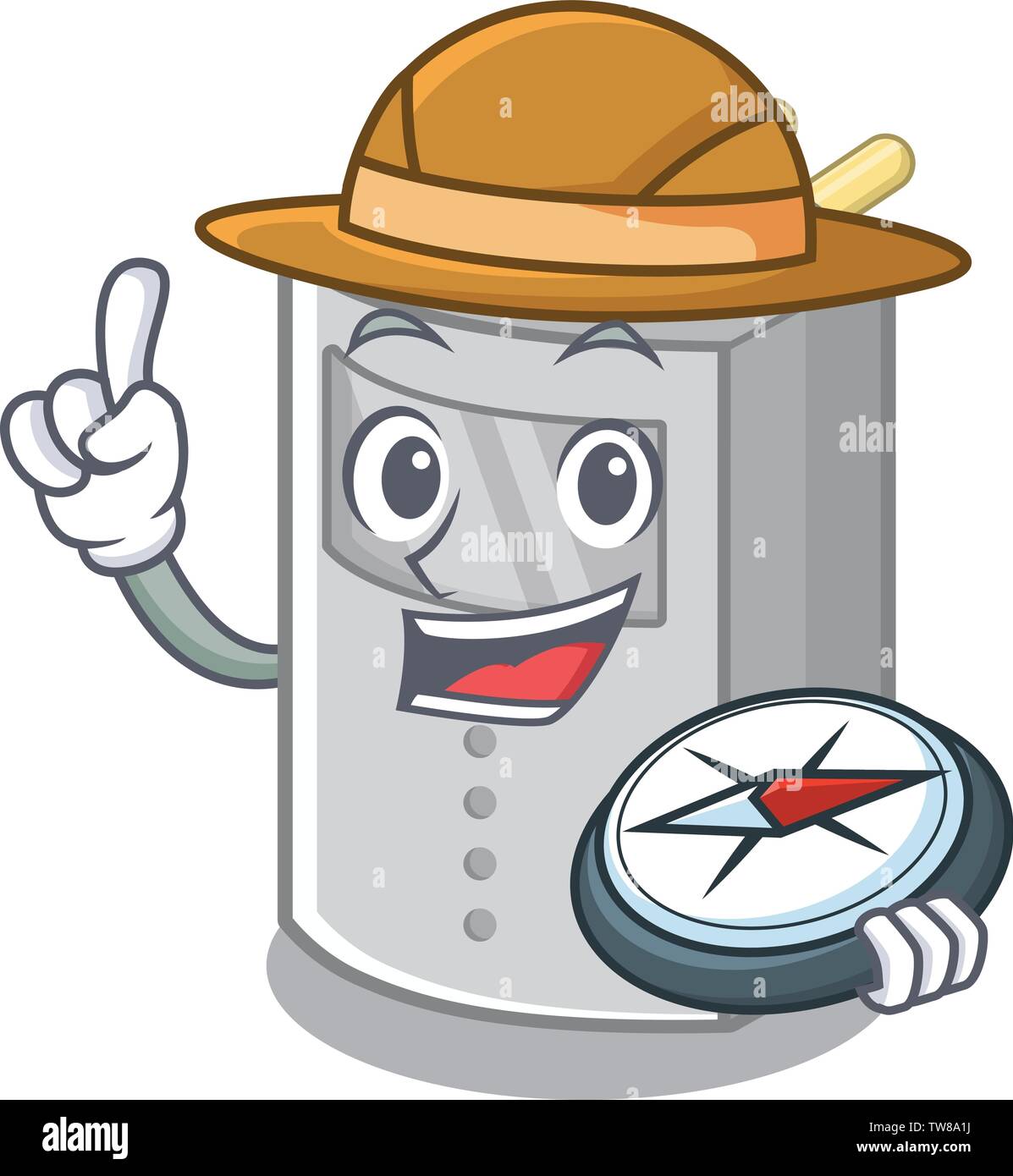 Explorer motion sensor isolated with the mascot Stock Vector Image ...