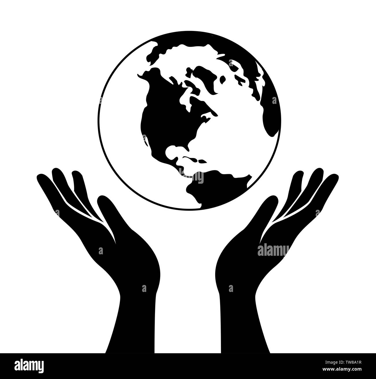 hands holding world Stock Photo - Alamy