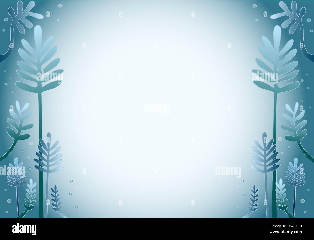 blue leaf cartoon design background Stock Photo - Alamy