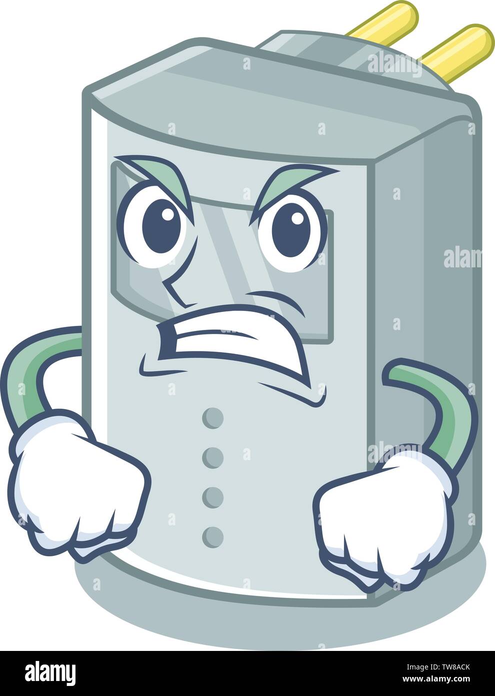 Cartoon lock angry expression Cut Out Stock Images & Pictures - Alamy
