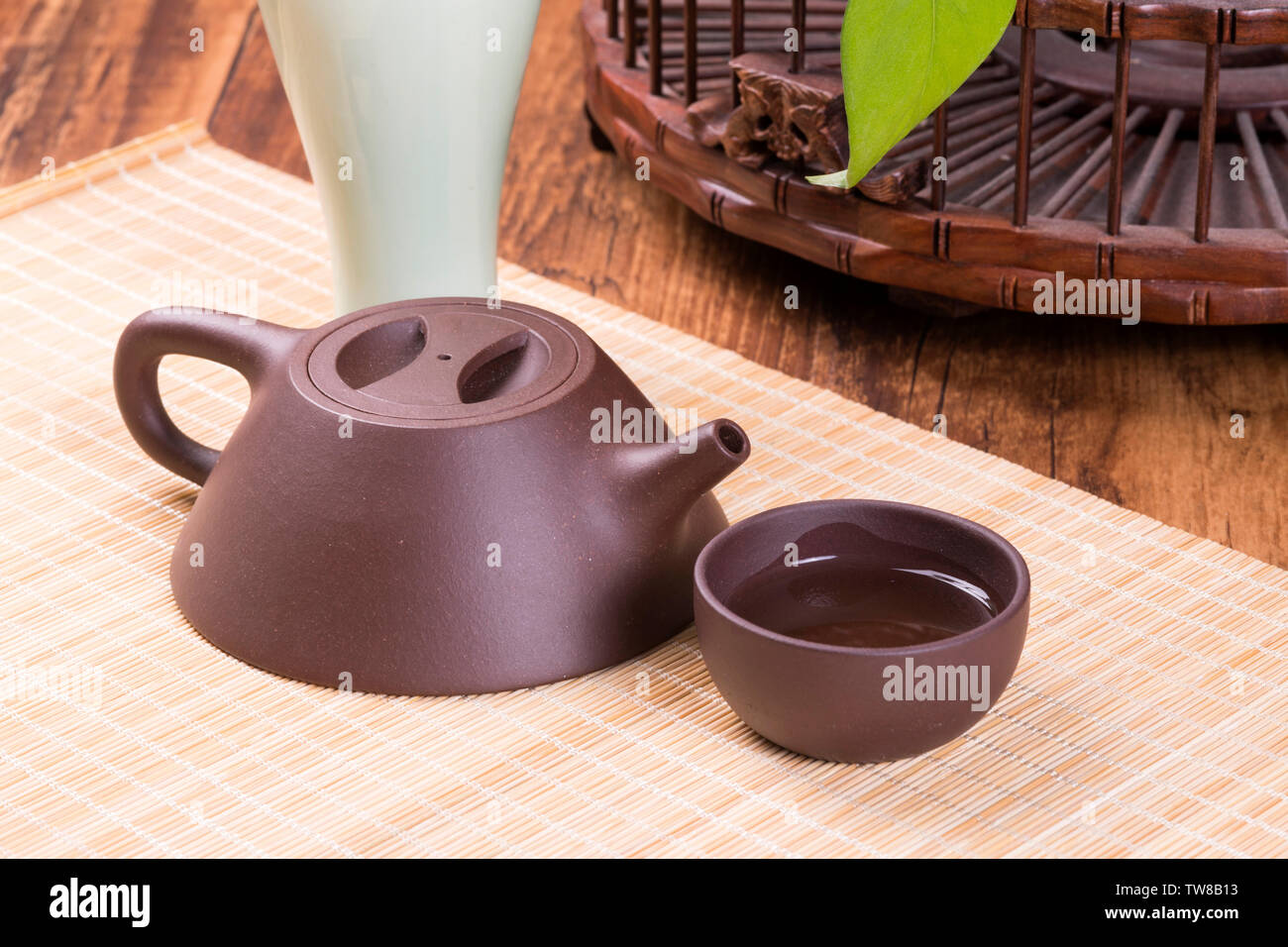 purple sand tea set Stock Photo - Alamy