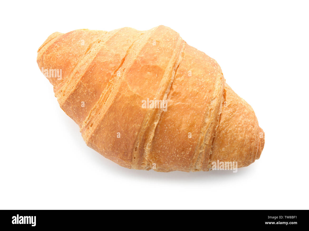 Fresh croissant on white Cut Out Stock Images & Pictures - Alamy
