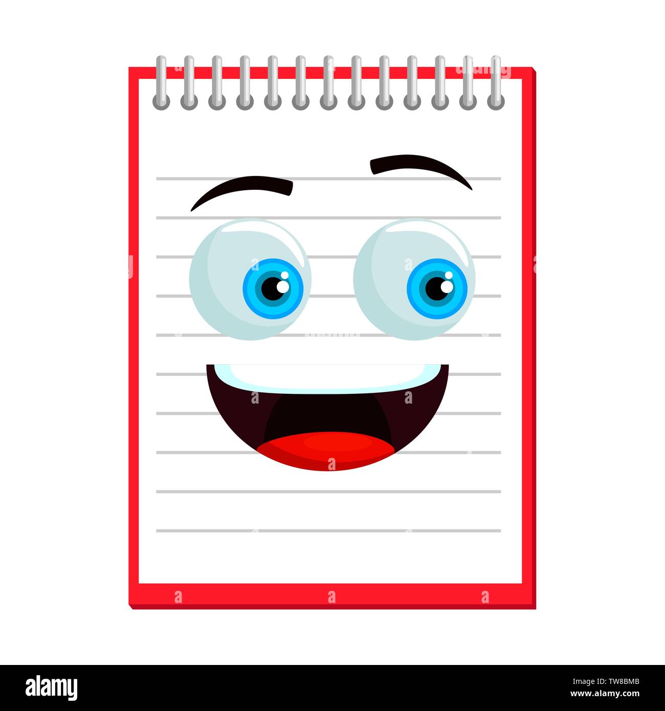 Book emoji character flat Cut Out Stock Images & Pictures - Alamy