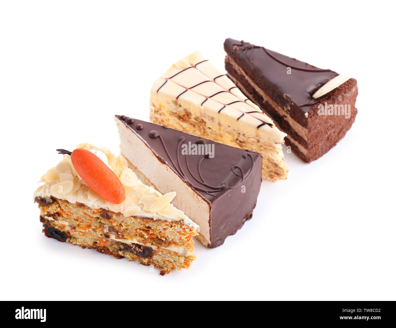Pieces of cakes Cut Out Stock Images & Pictures - Alamy