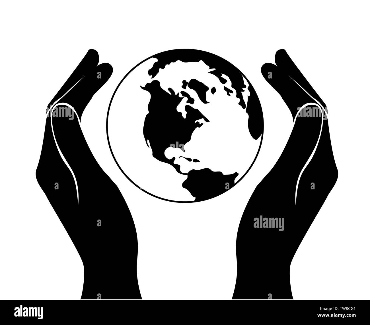 hands holding world Stock Photo - Alamy