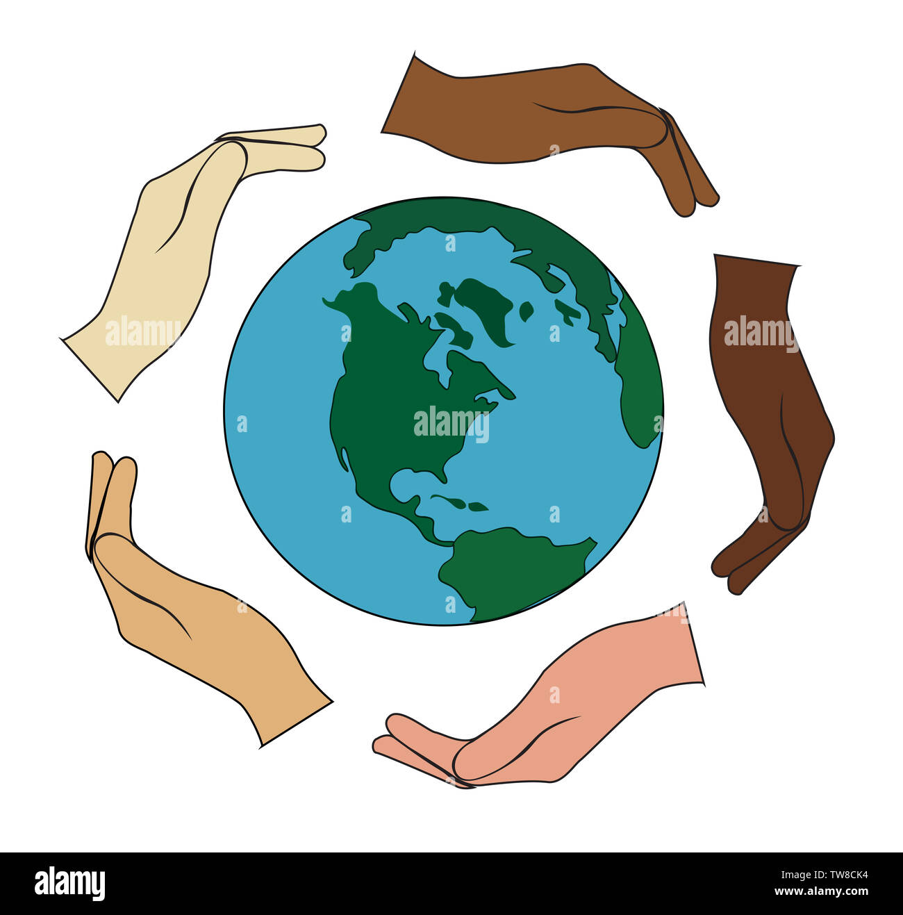 hands holding world Stock Photo - Alamy