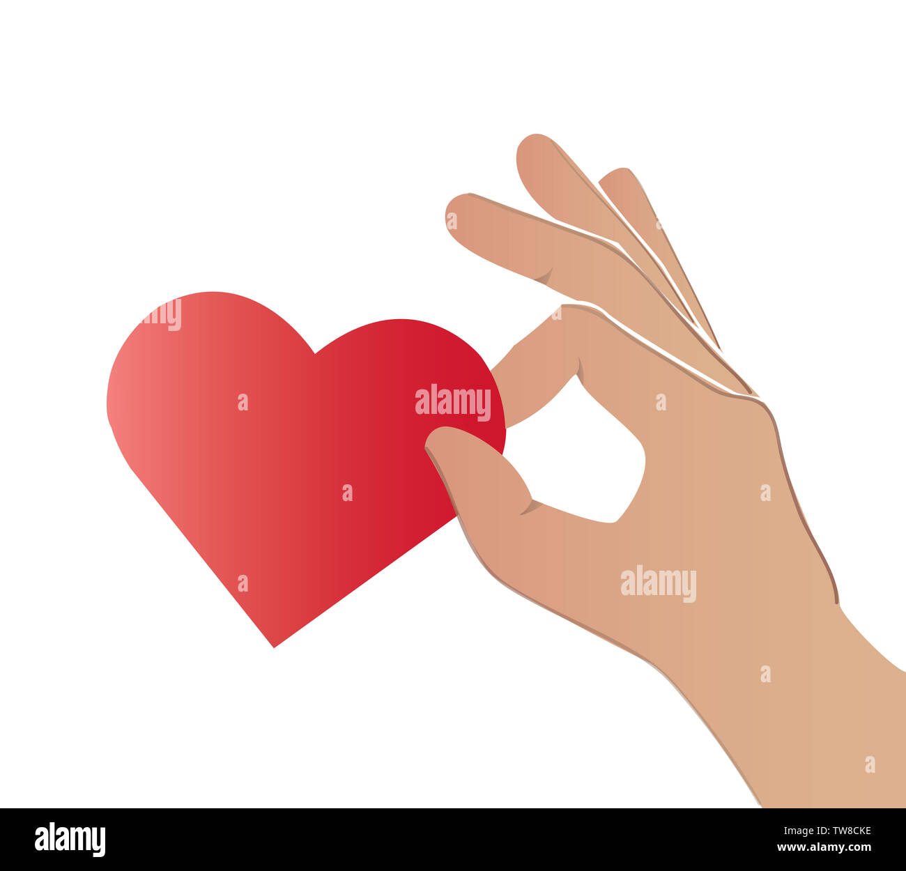 hand holding heart Stock Photo - Alamy