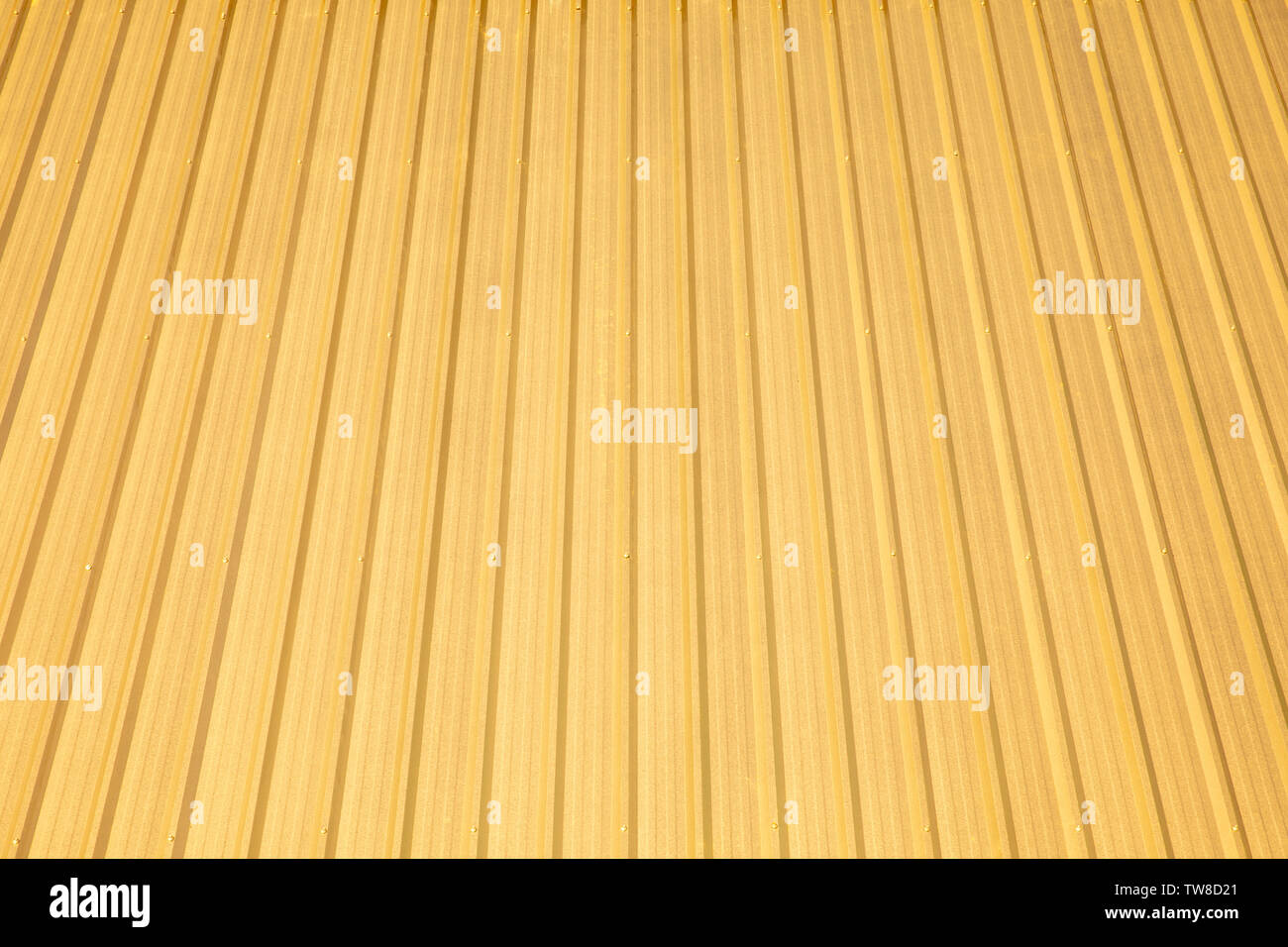 Metal roof, metal sheet for yellow roofing Stock Photo - Alamy