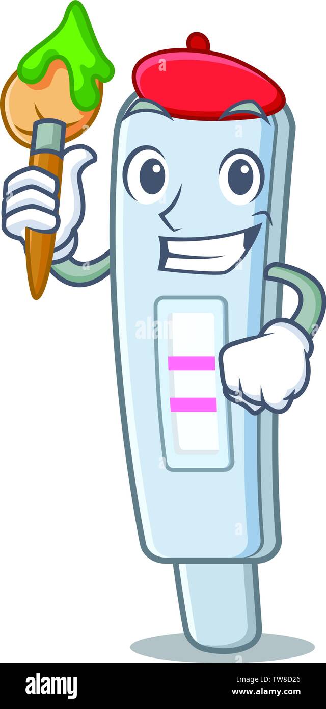 Artist test pack in the mascot shape Stock Vector Image & Art - Alamy