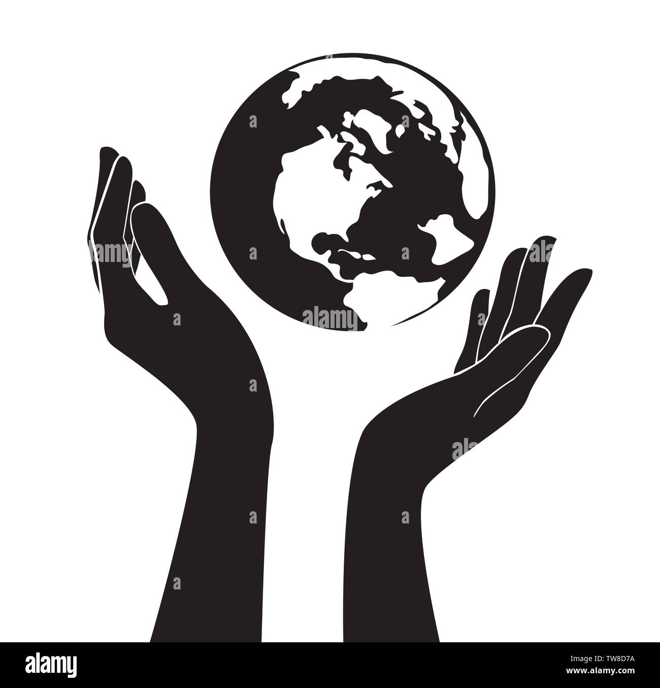 hands holding world Stock Photo - Alamy