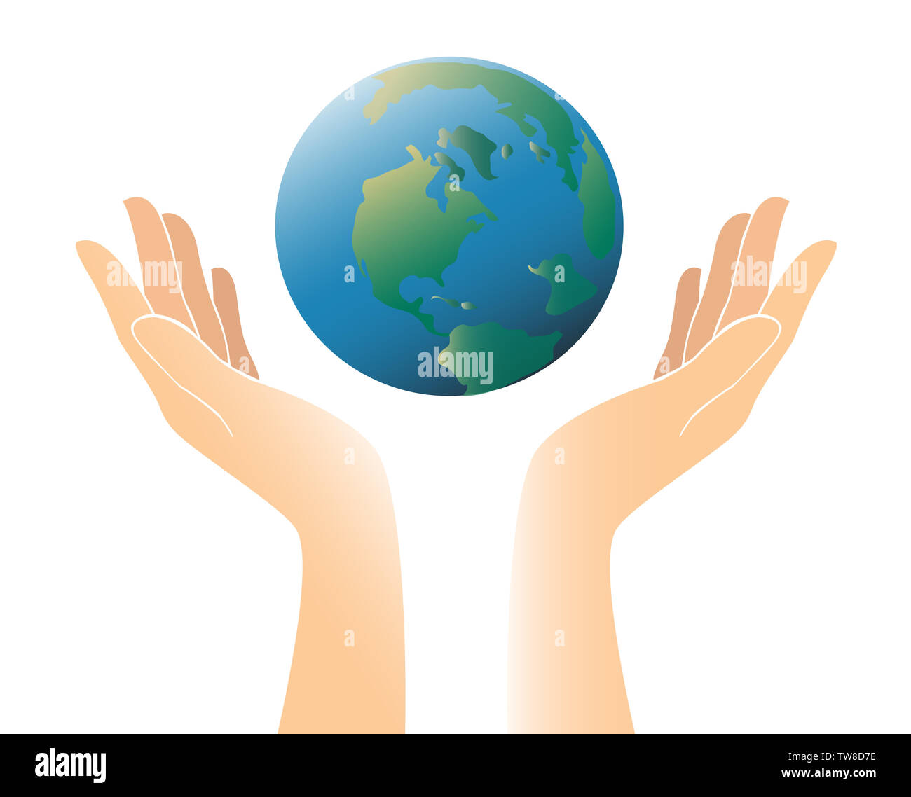 hands holding world Stock Photo - Alamy