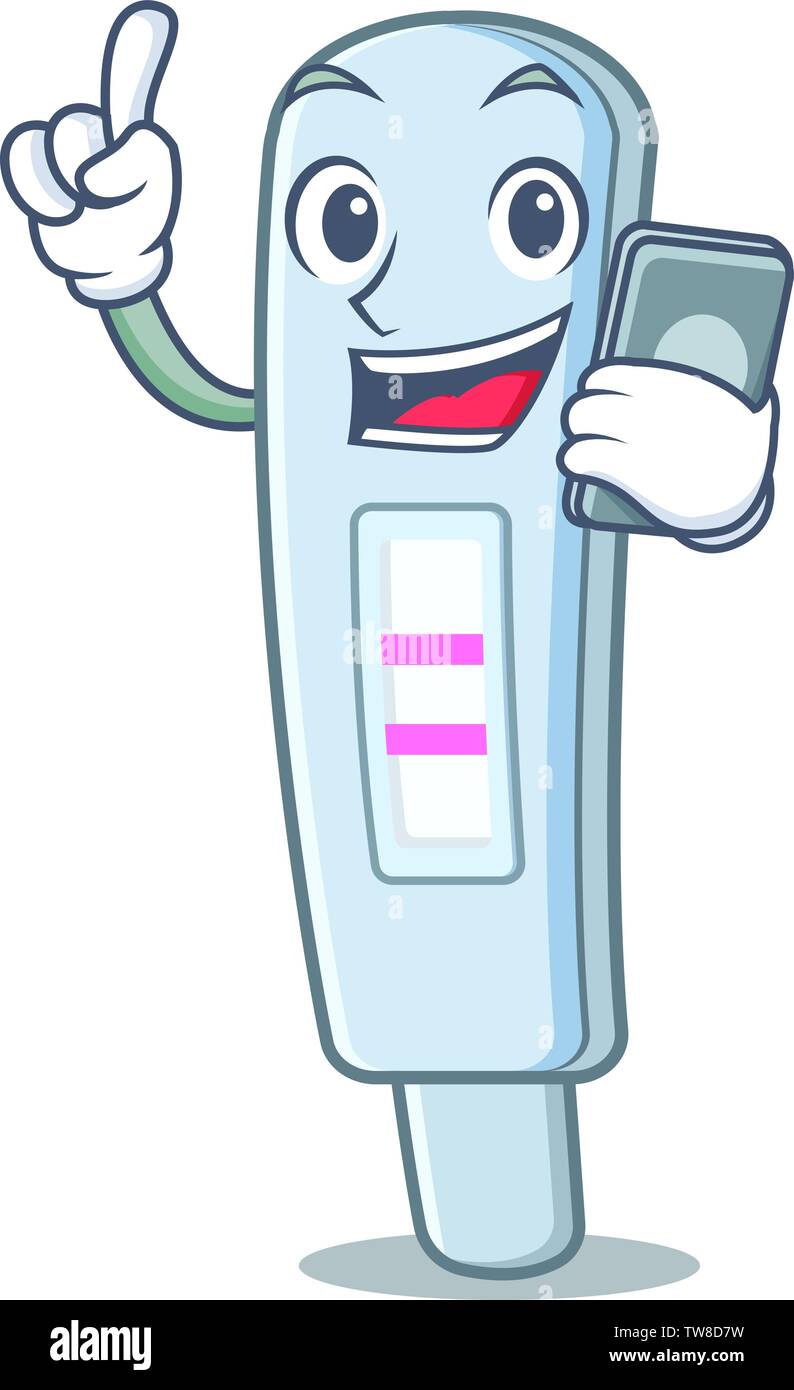 With phone test pack in the mascot shape Stock Vector Image & Art - Alamy