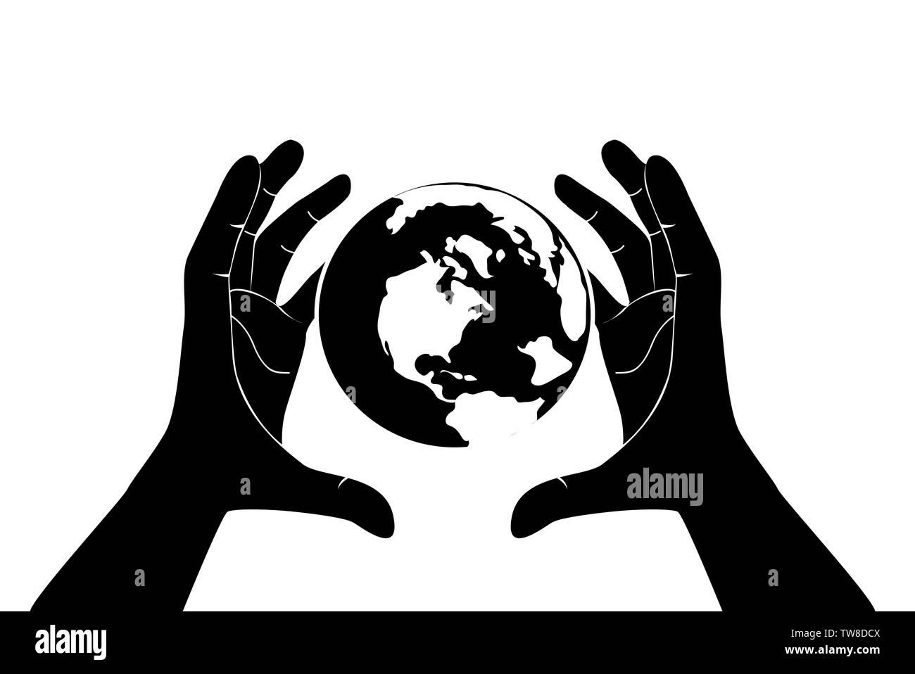 Water world icon human Cut Out Stock Images & Pictures - Alamy