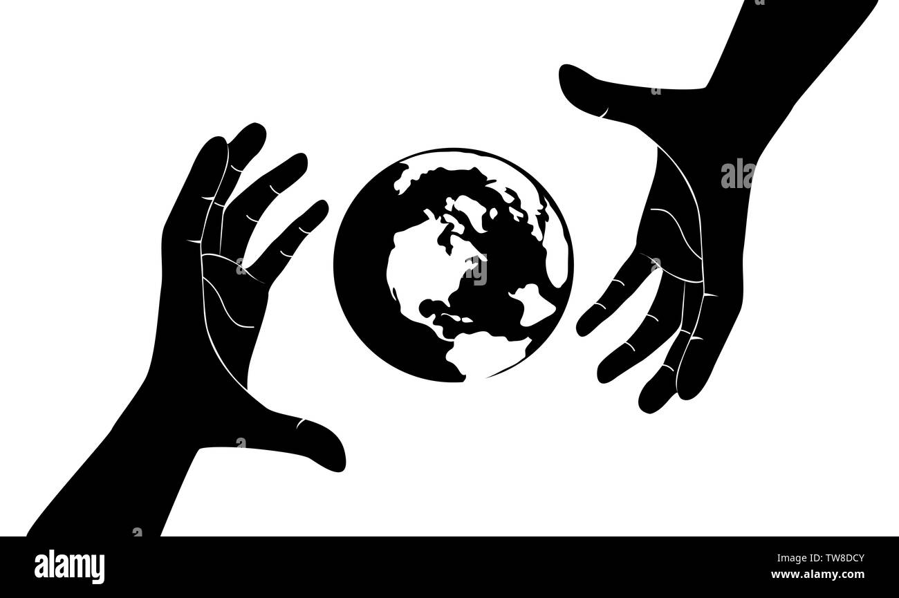 hand save the world Stock Photo - Alamy