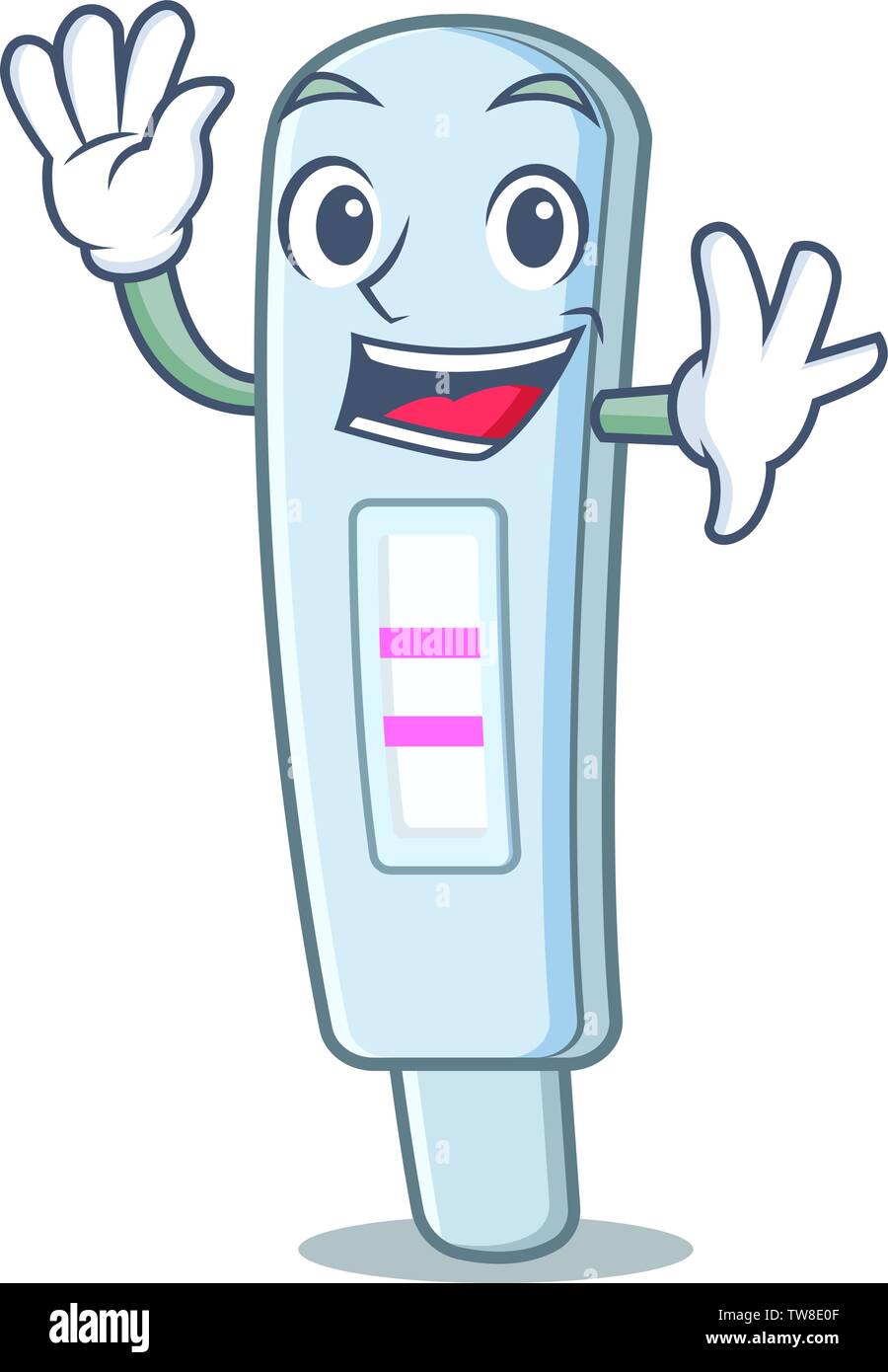Waving test pack isolated in the cartoon Stock Vector Image & Art - Alamy