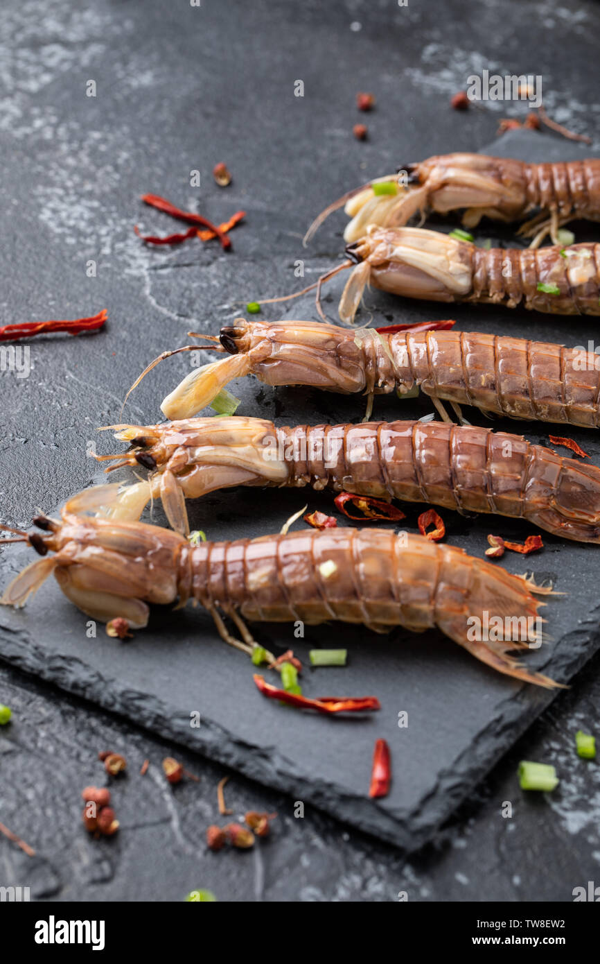 Spicy Pippi Shrimp Stock Photo - Alamy
