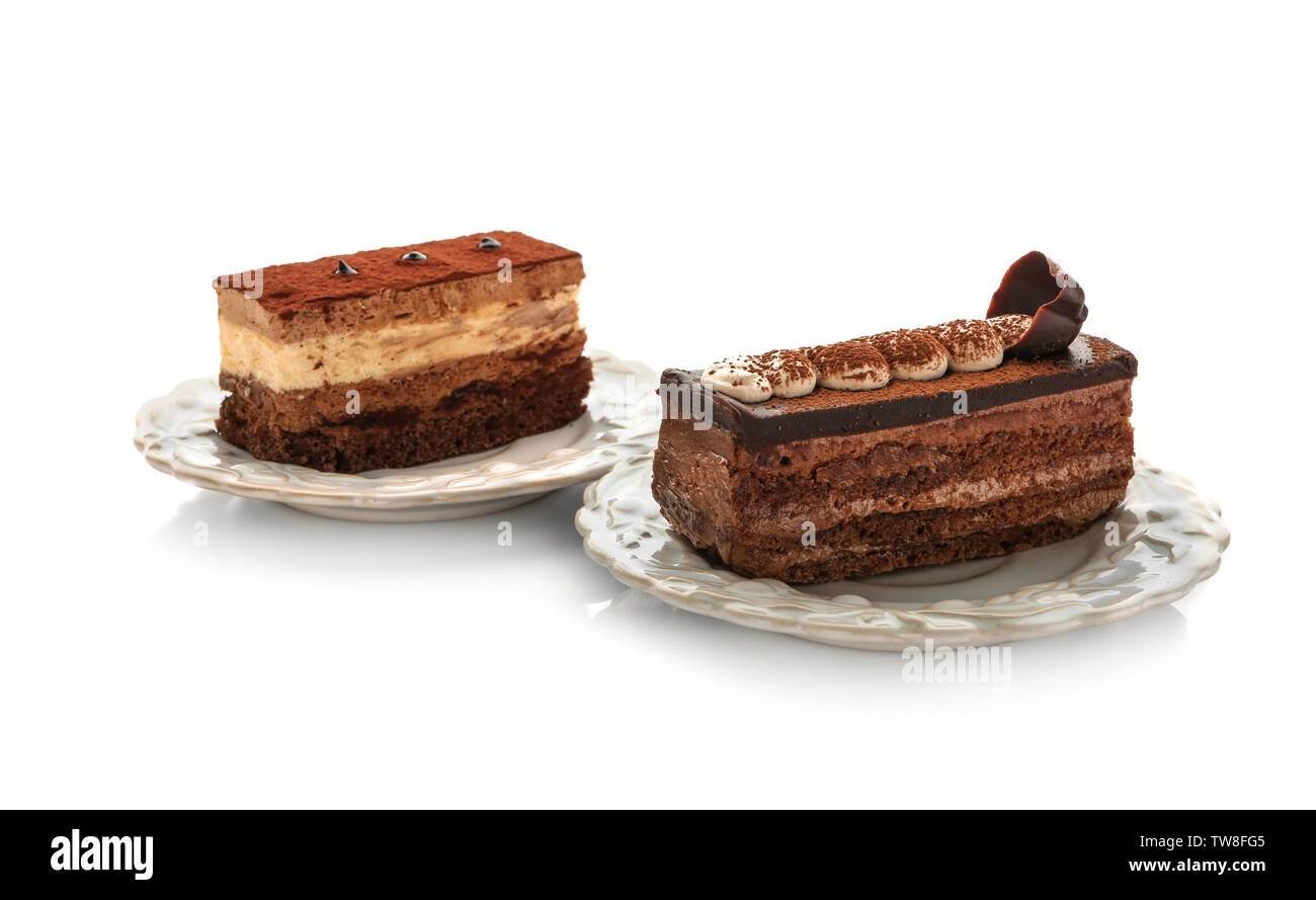 Tasty sweet pastries on white background Stock Photo - Alamy