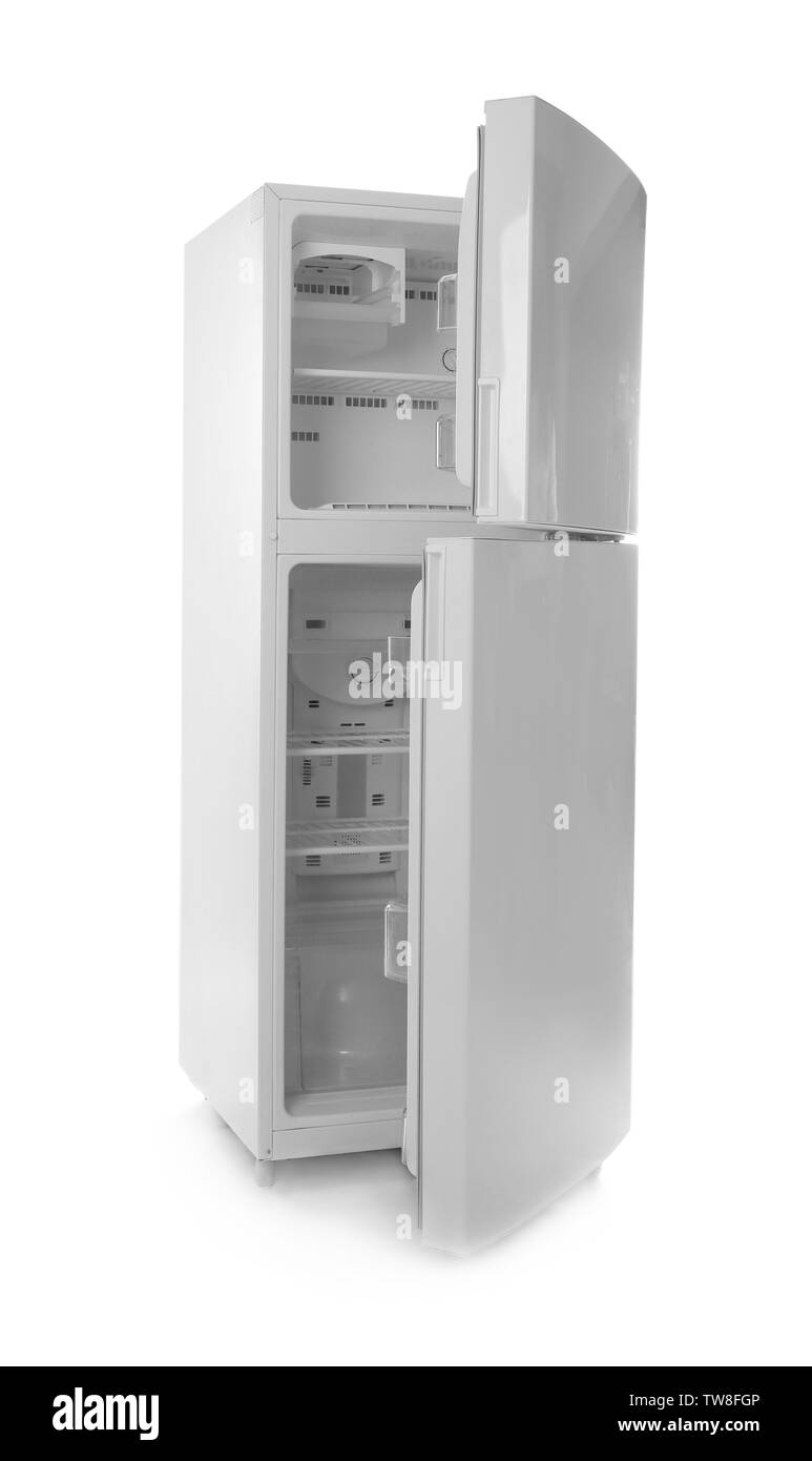 Inside fridge empty Cut Out Stock Images & Pictures - Alamy