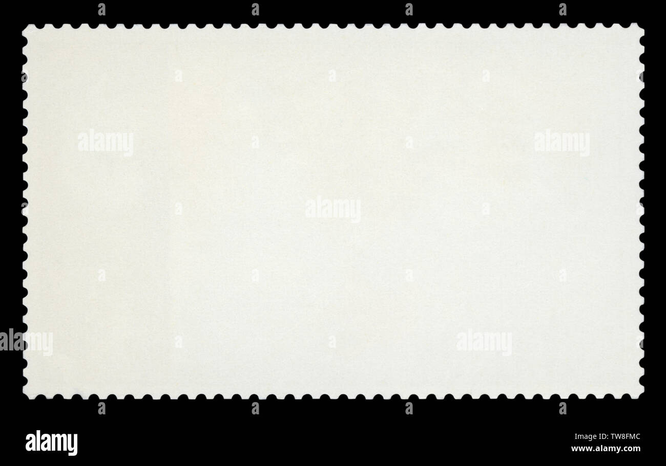 Blank postage stamp - Isolated on Black background Stock Photo - Alamy