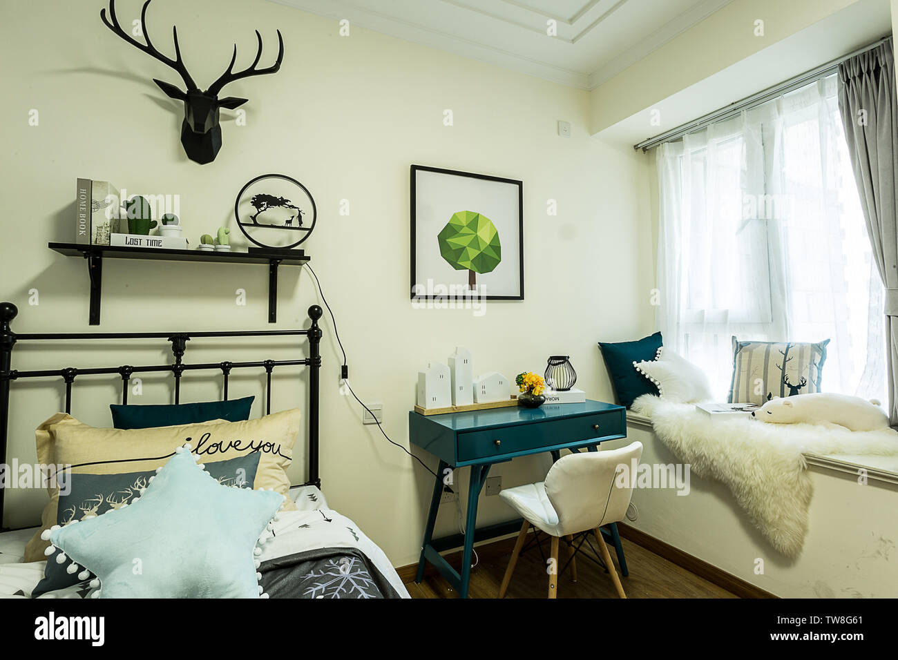 Interior design sample room contact V letter: Cheng730 Stock Photo - Alamy
