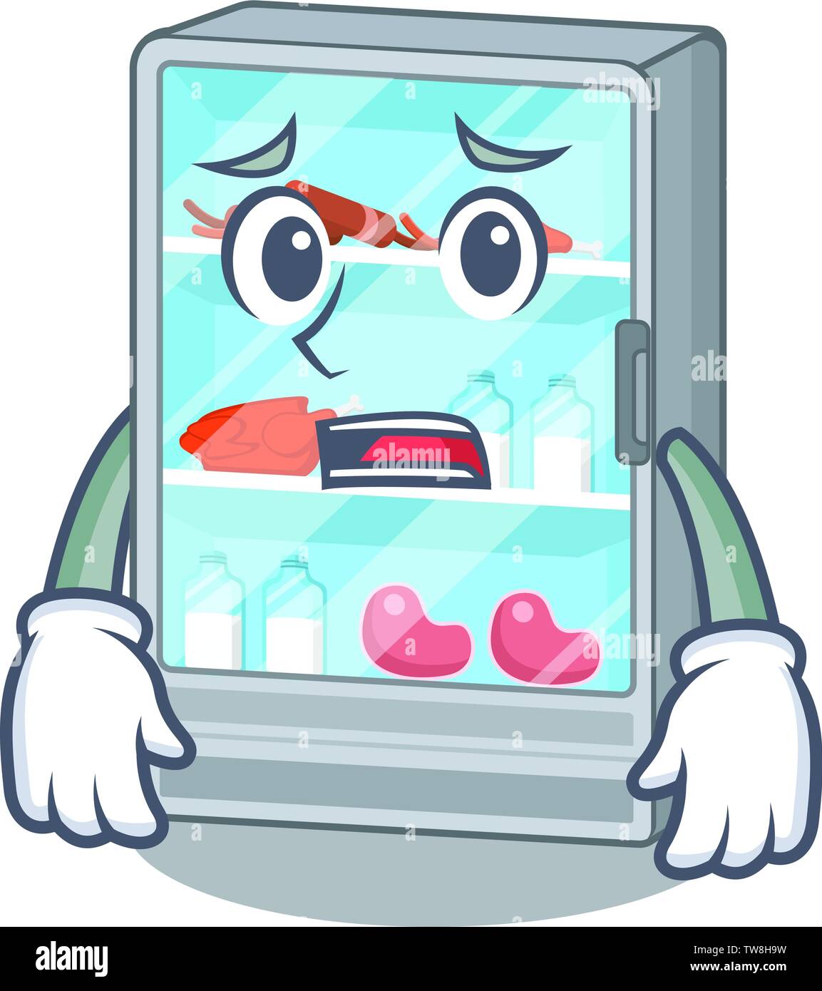 Afraid refrigerator in the a cartoon shape Stock Vector Image & Art - Alamy