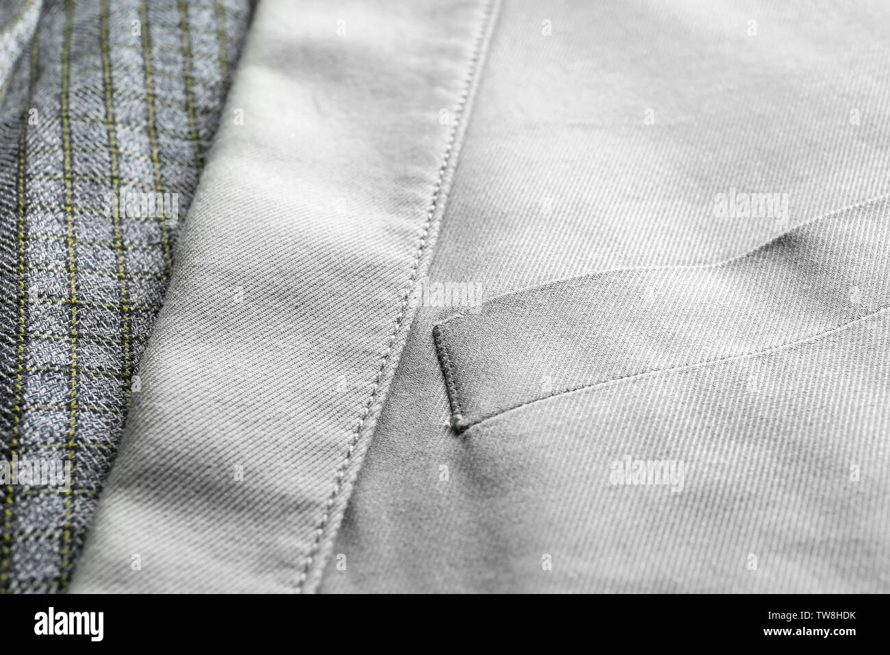 Pocket of elegant custom-made suit, closeup Stock Photo - Alamy