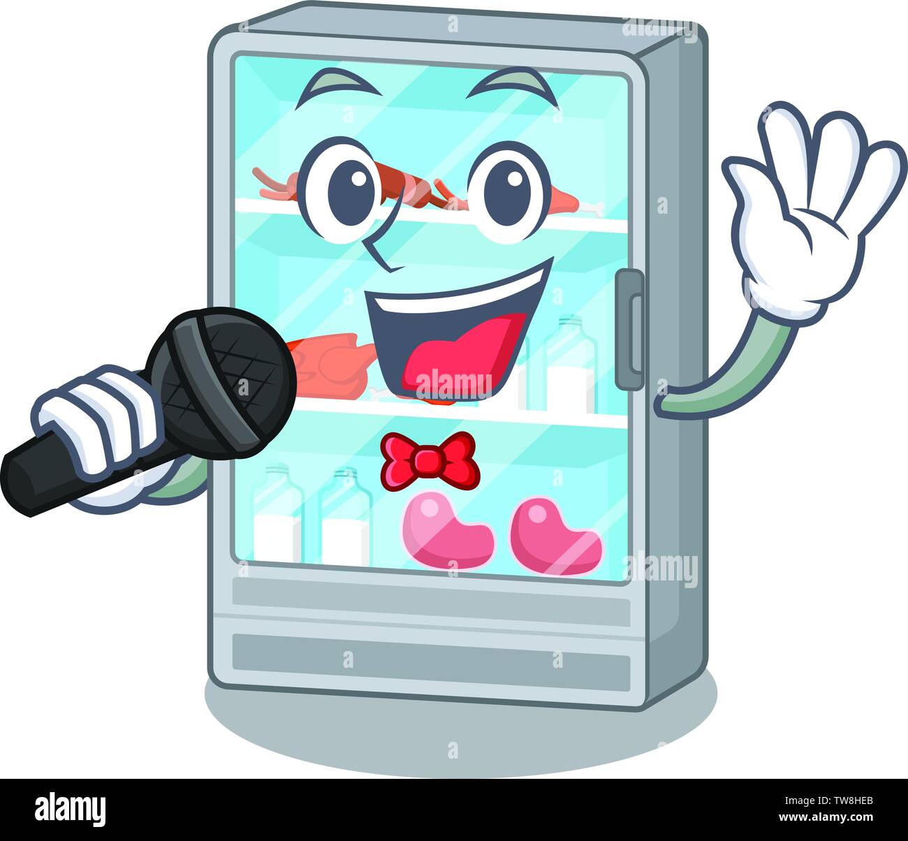 Singing refrigerator in the a cartoon shape Stock Vector Image & Art ...