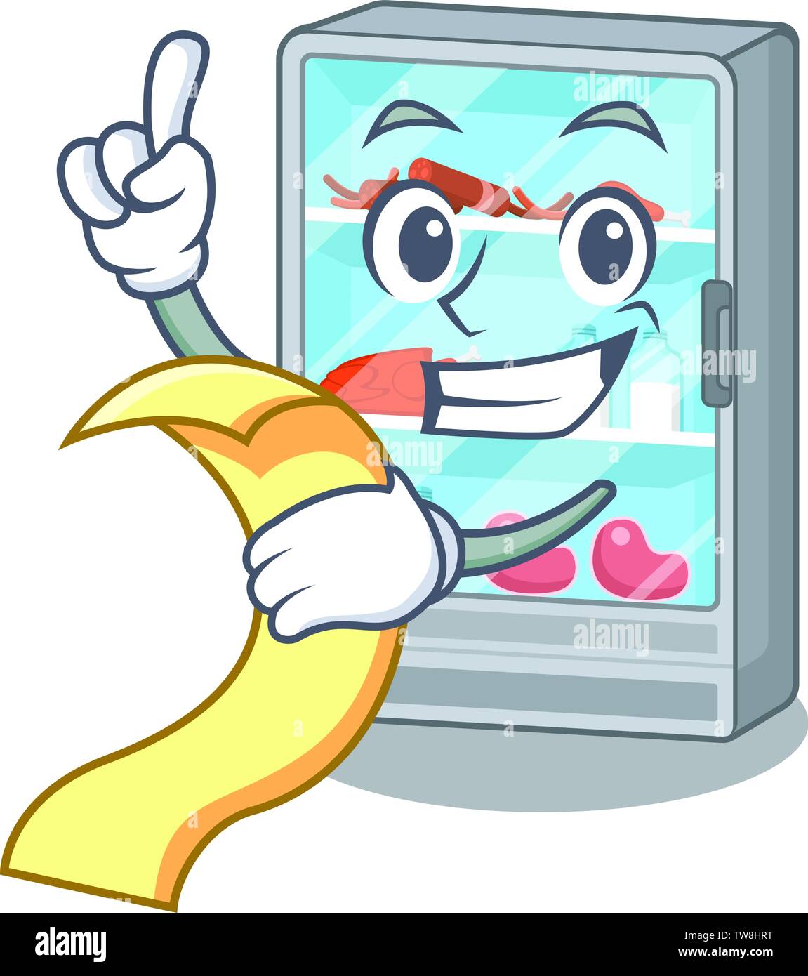 With menu refrigerator in the a cartoon shape Stock Vector Image & Art ...