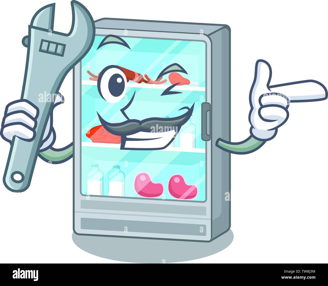 Mechanic toy refrigerator in on cartoon shape Stock Vector Image & Art ...