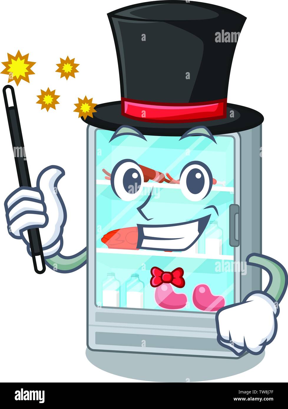 Magician toy refrigerator in on cartoon shape Stock Vector Image & Art ...
