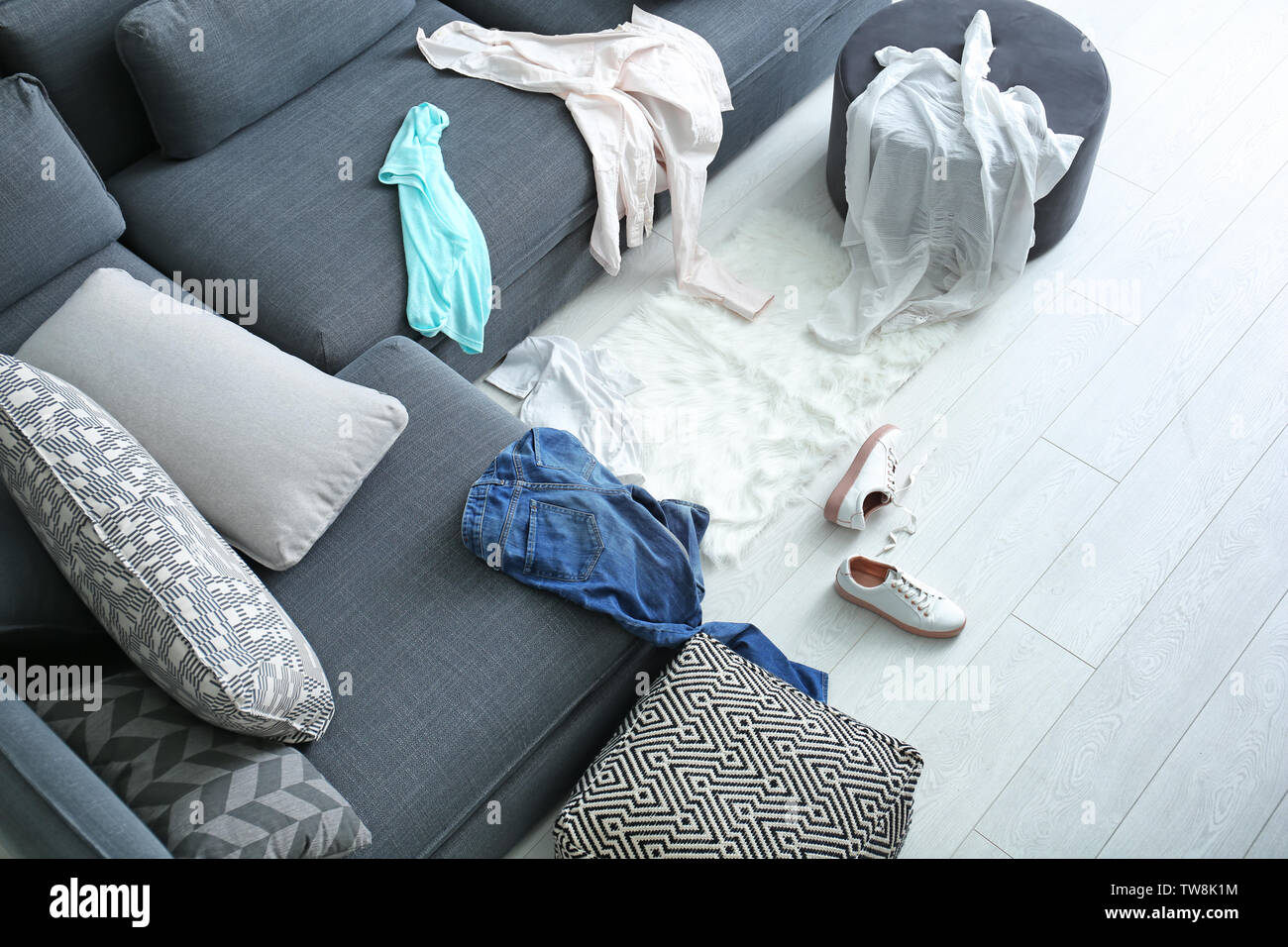 Messy room clothes scattered hi-res stock photography and images - Alamy